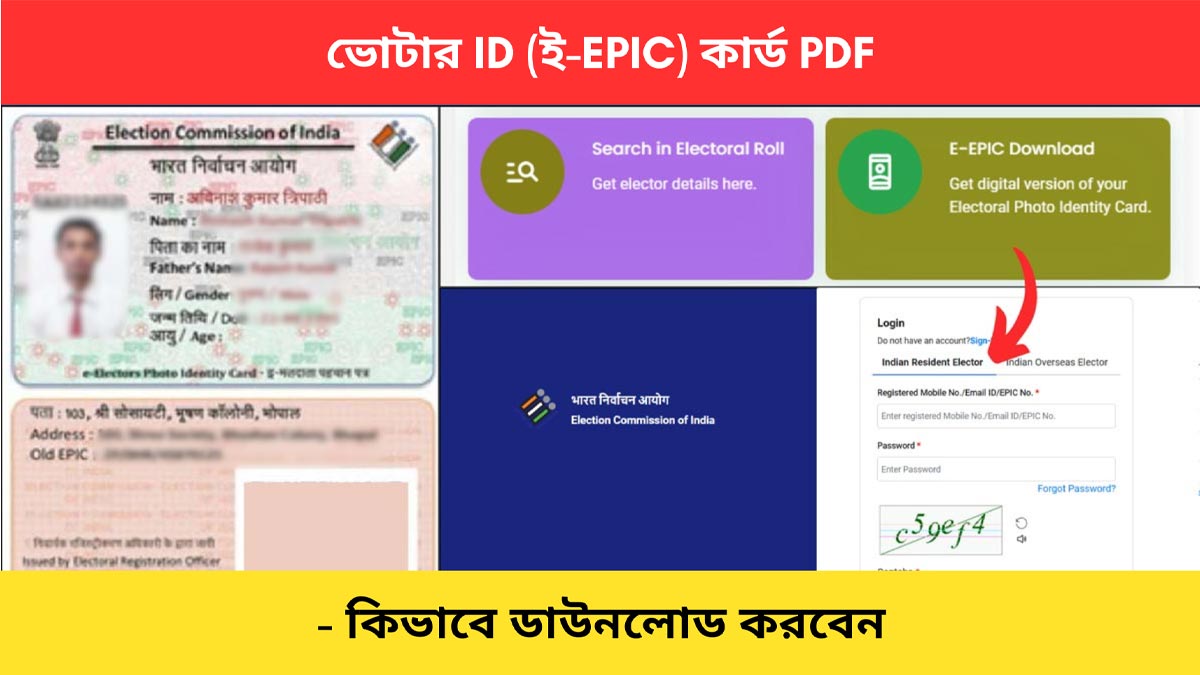 ভোটার আইডি (ই-EPIC) কার্ড PDF কিভাবে ডাউনলোড করবেন